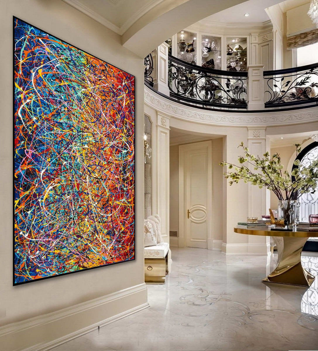 Painting Jackson Pollock Multiple Size Drip Style Abstract art on Canv